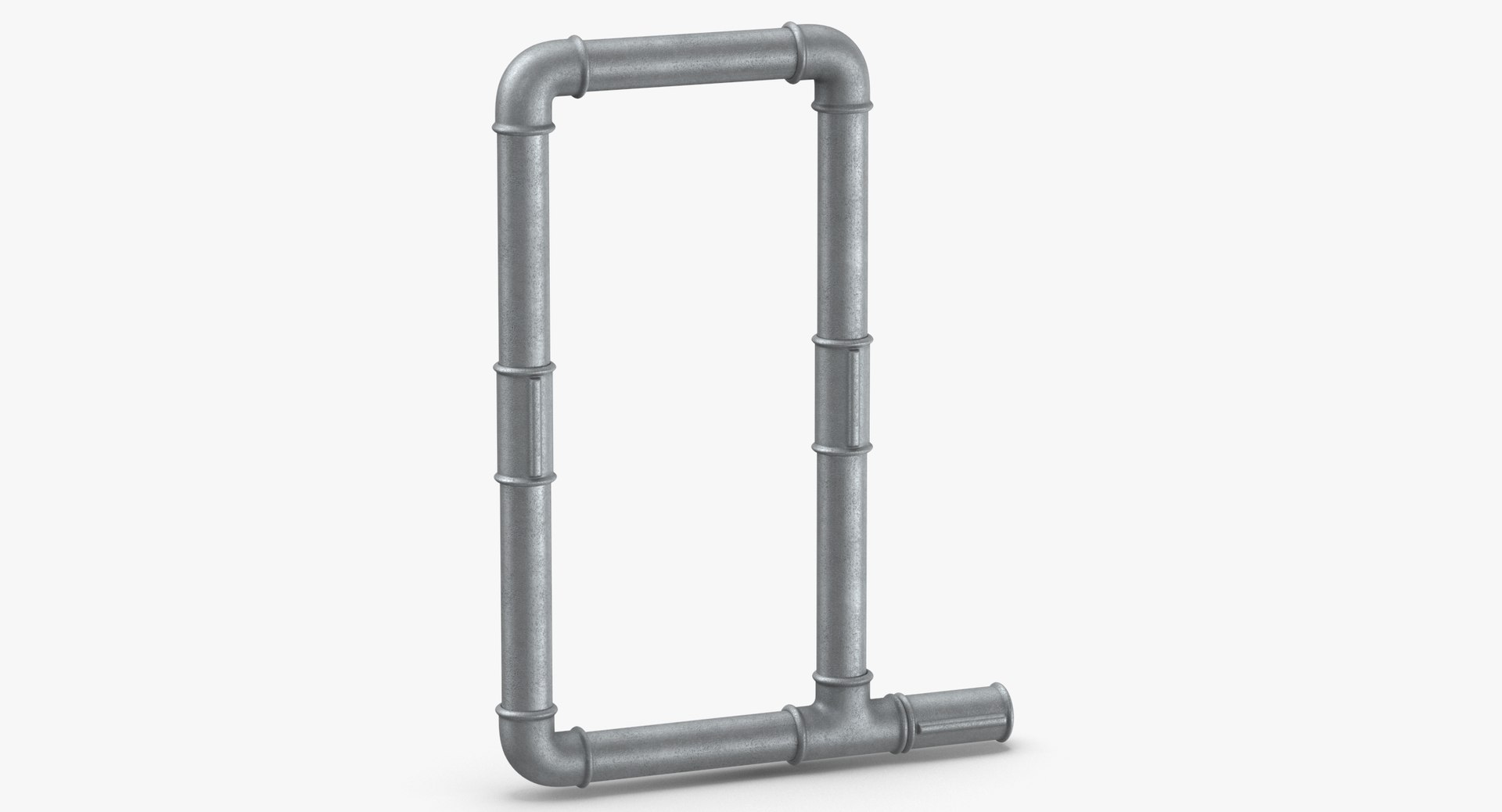 Galvanized Steel Pipe Letter 3D Model - TurboSquid 1437308