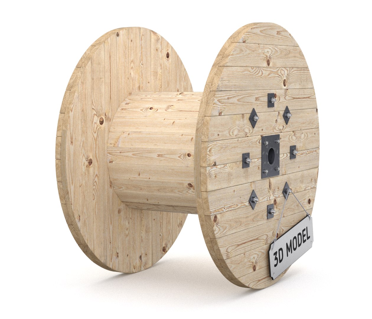 Cable Wood 3D Model - TurboSquid 1491820