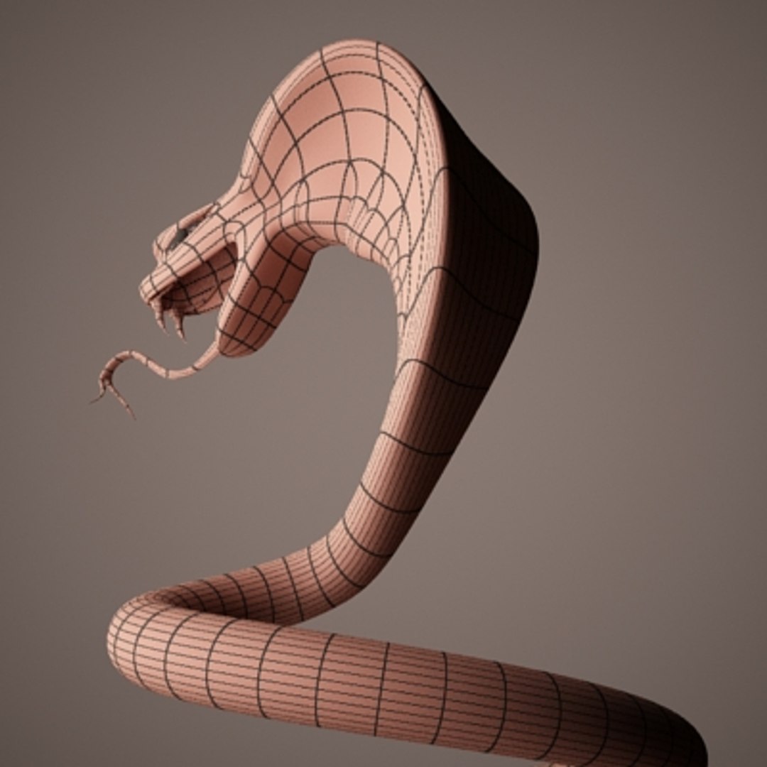 3d Snake King Cobra Model