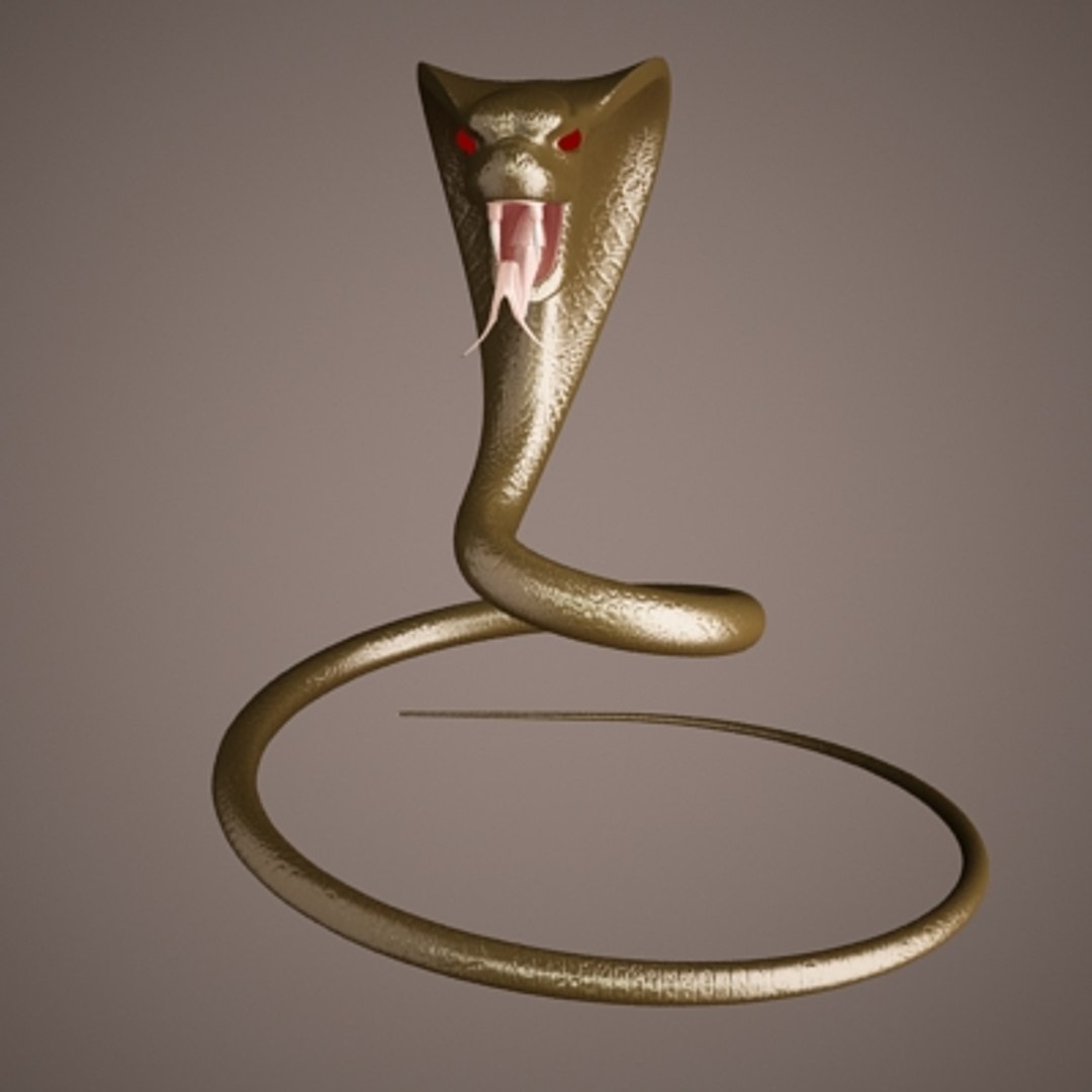 3d Snake King Cobra Model
