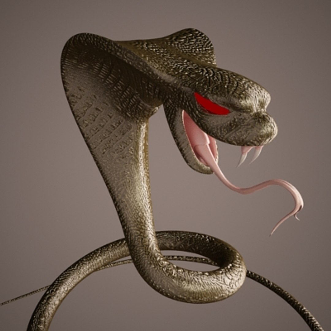 3d Snake King Cobra Model