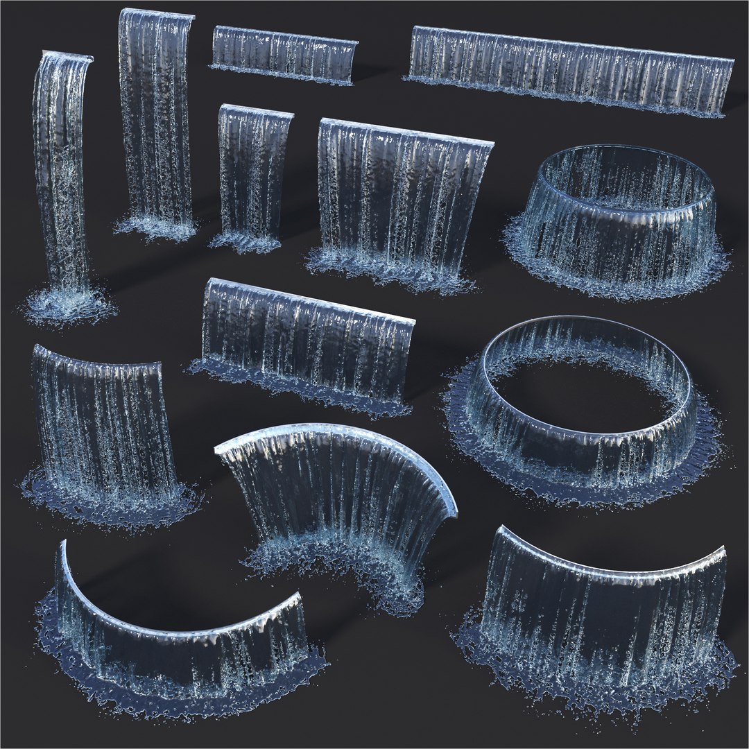 Waterfalls Collection 13 Models 3D Model - TurboSquid 2009590