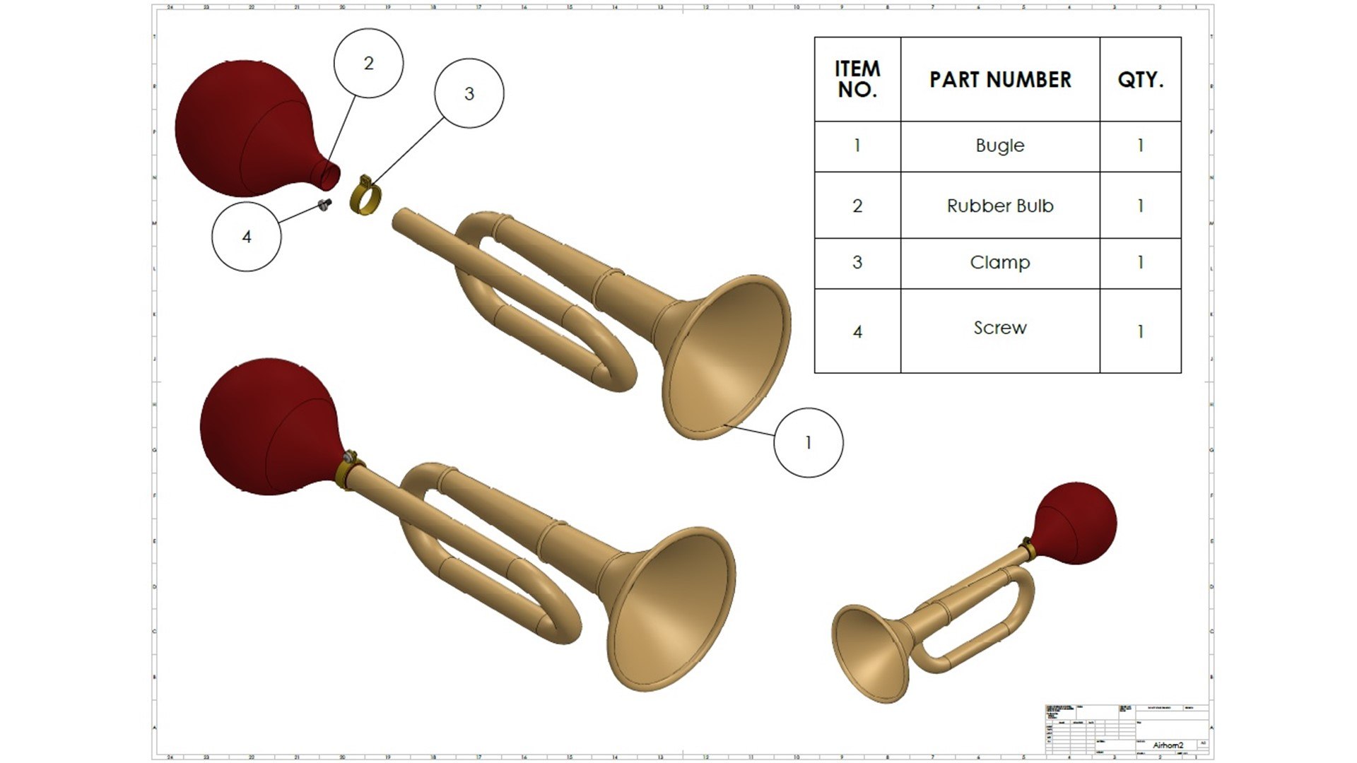 3D Model Air Horn - TurboSquid 2106103