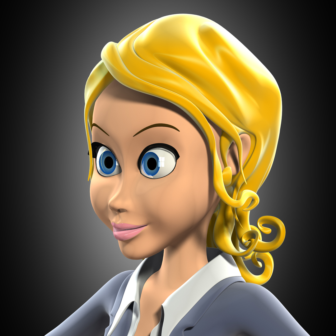 Cartoon Woman 3d 3ds