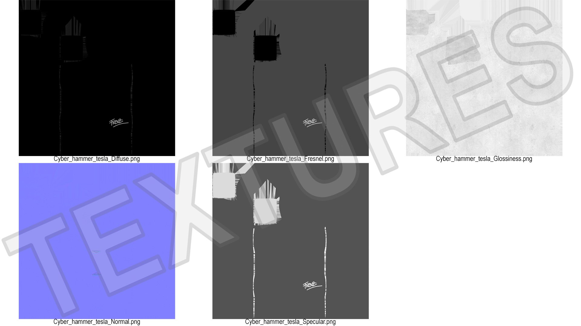 3D Cyber Hammer Tesla - TurboSquid 2225206