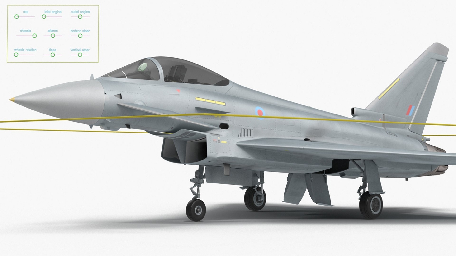 Eurofighter Typhoon Jet Rigged Model - TurboSquid 2378216