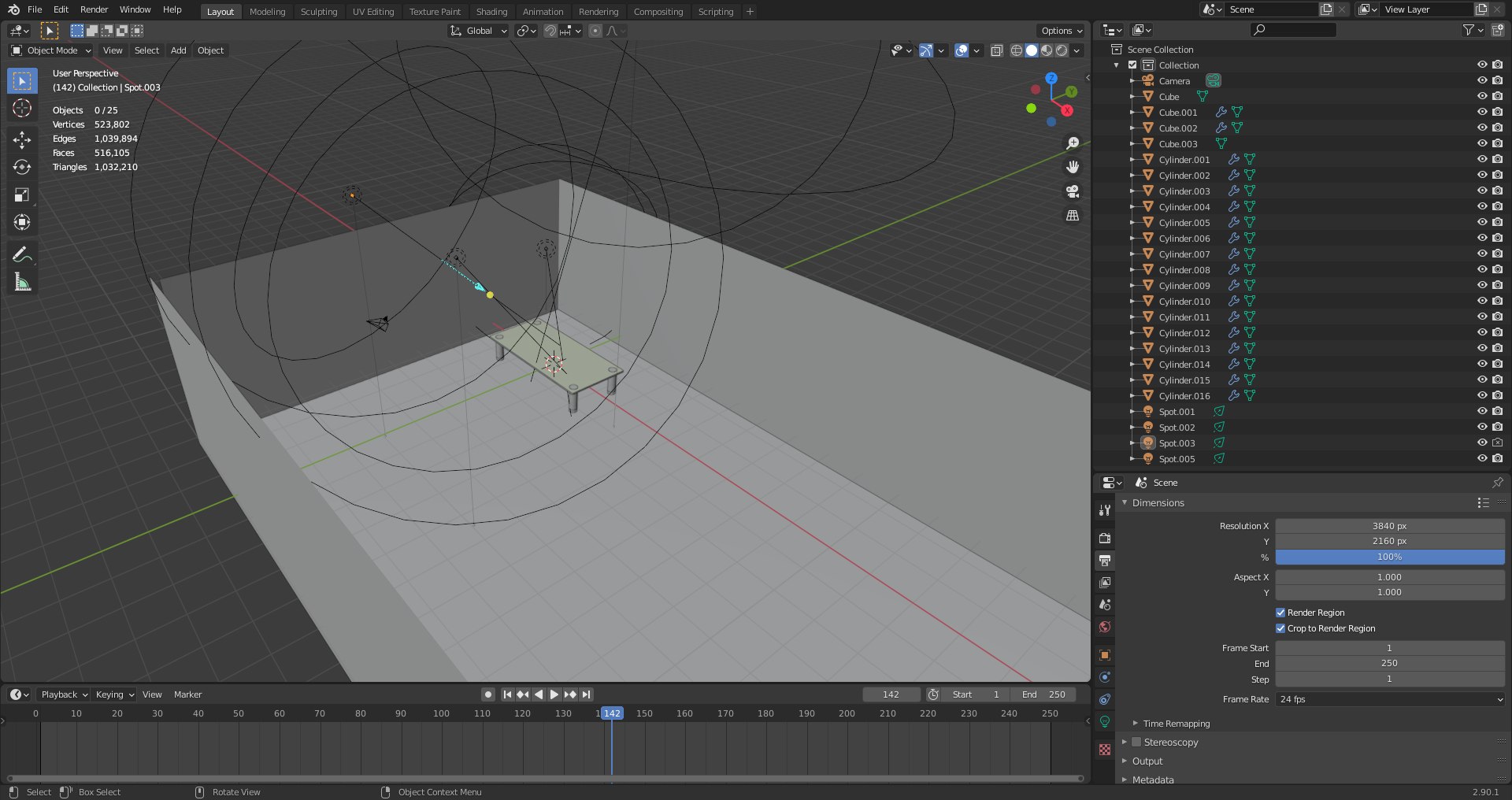Free 3D Simple Glass Table Model - TurboSquid 1636556