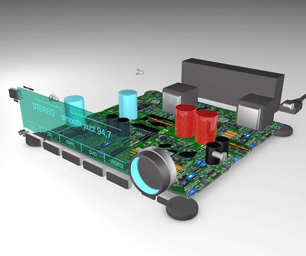 Stereo Amplifier 3d Model