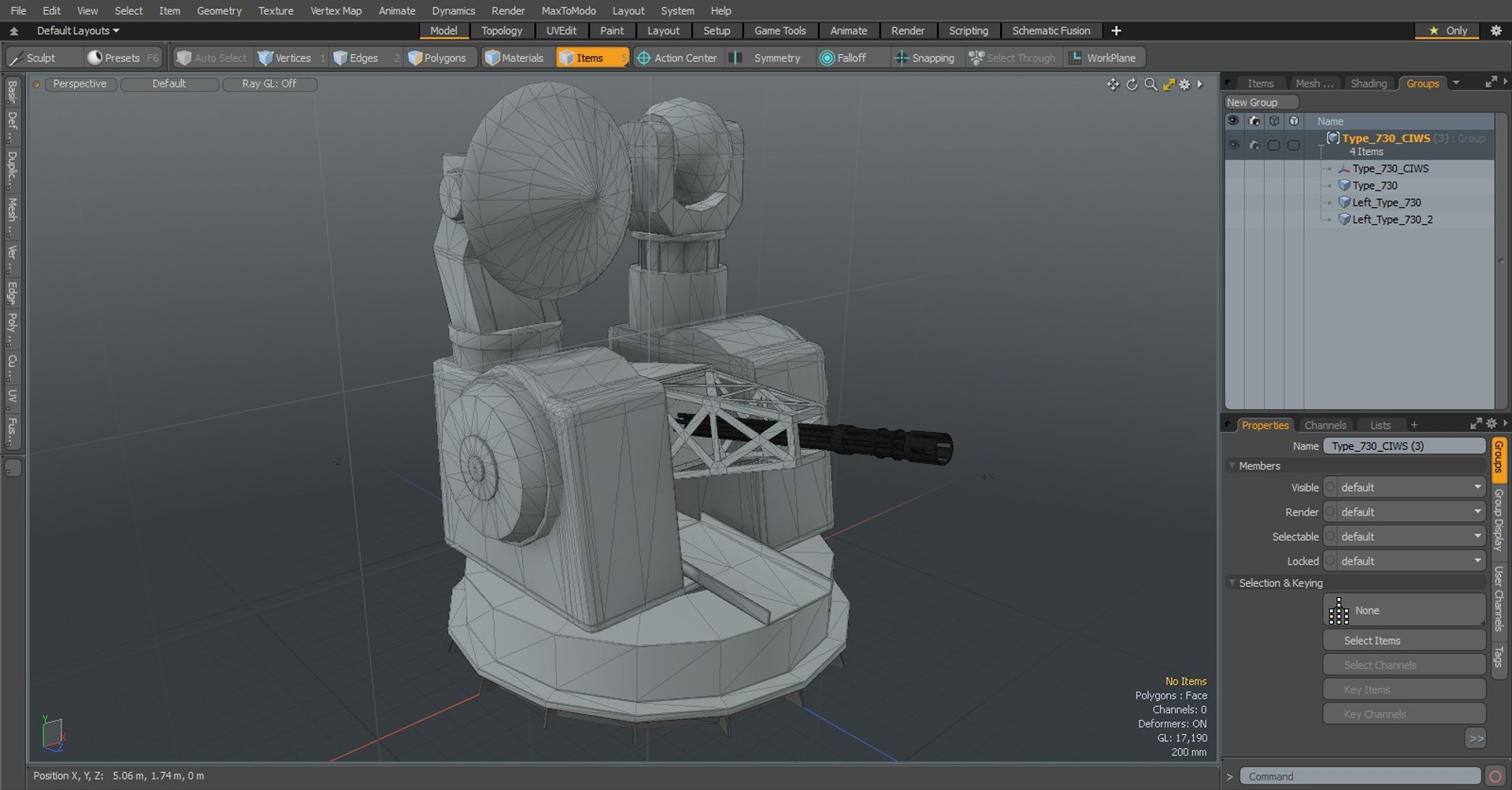 Type 730 CIWS Model - TurboSquid 1803305