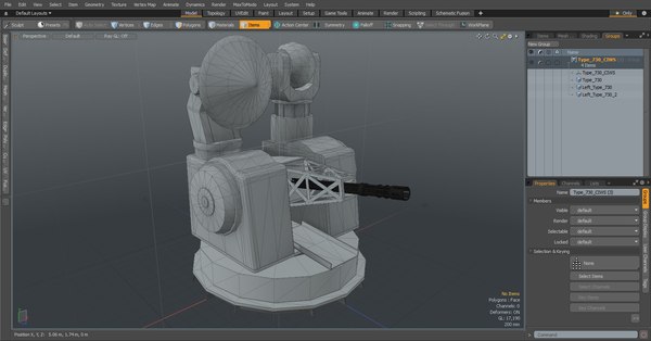 Type 730 CIWS model - TurboSquid 1803305
