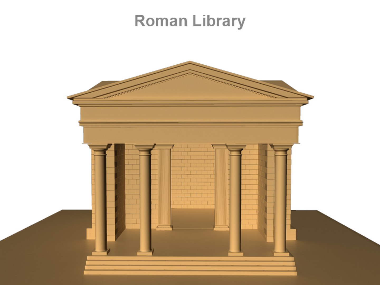3d Ancient Roman Library
