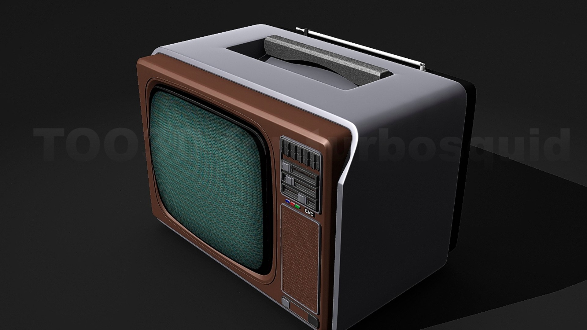 3d Model Of Old Tv Philips