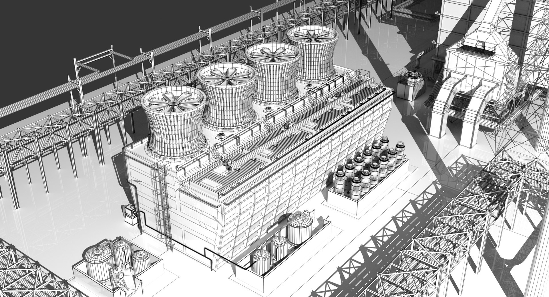 Oil Refinery 3D Model - TurboSquid 1469296