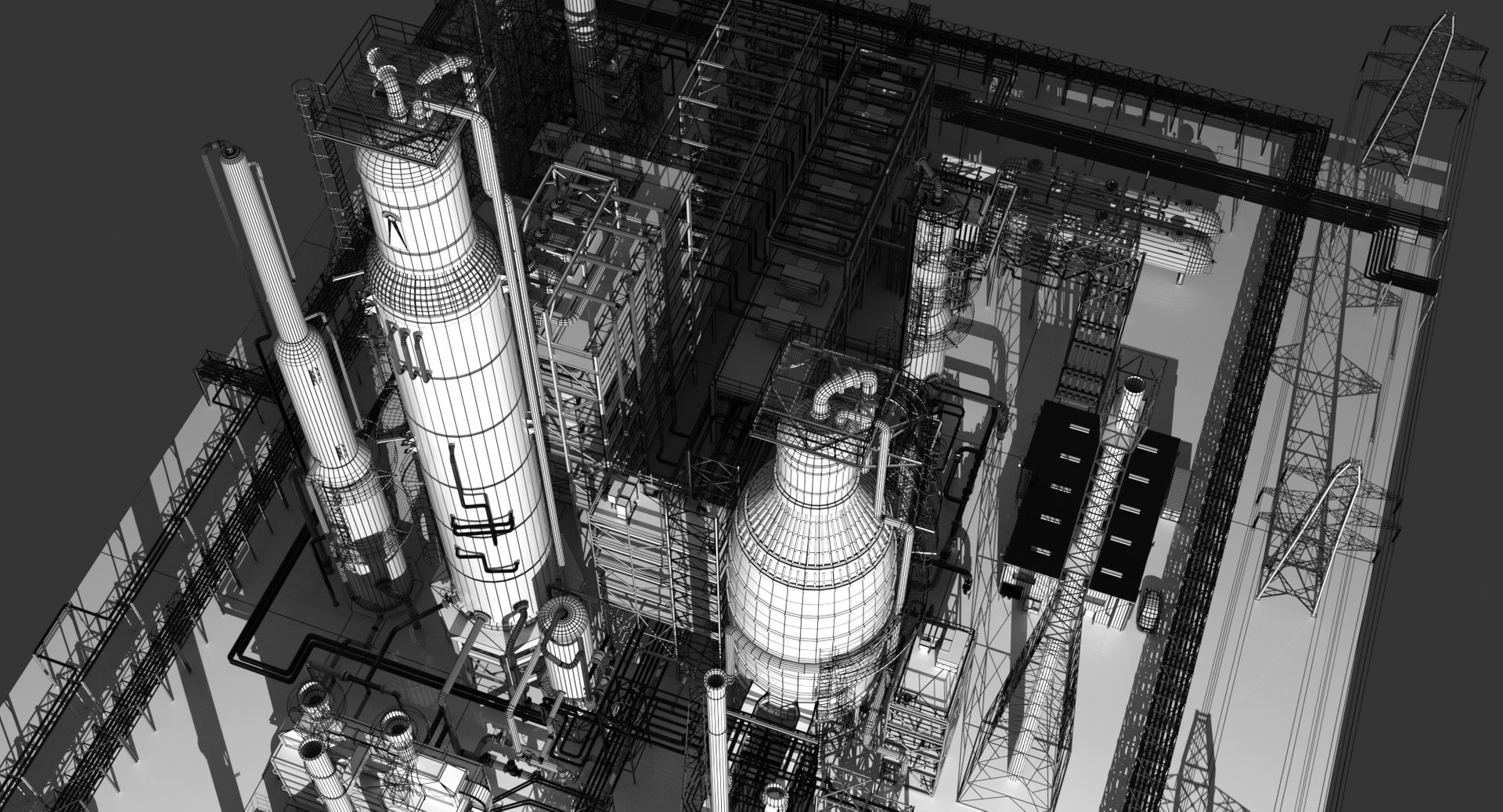 Oil Refinery 3D Model - TurboSquid 1469296