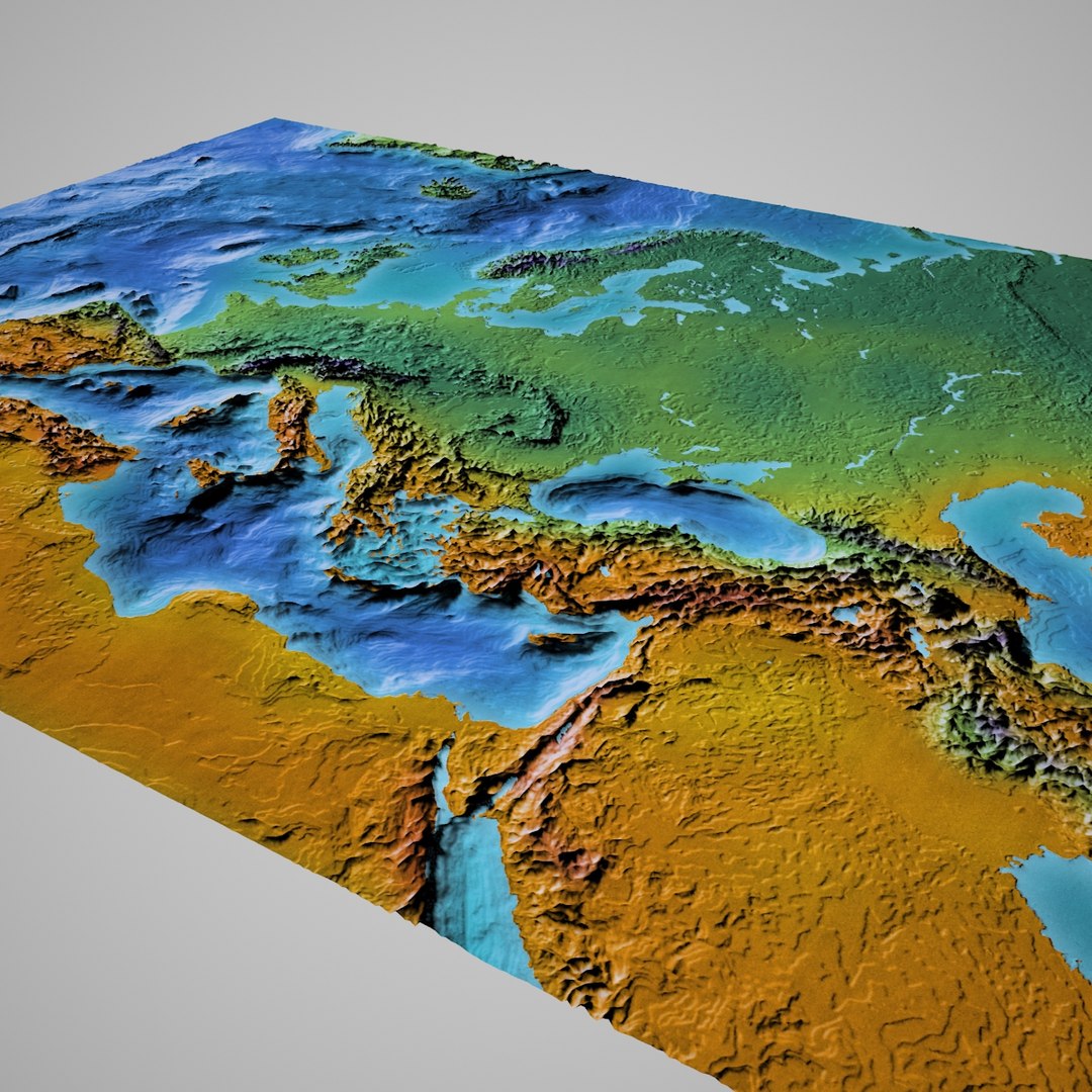 3d European Maps Model