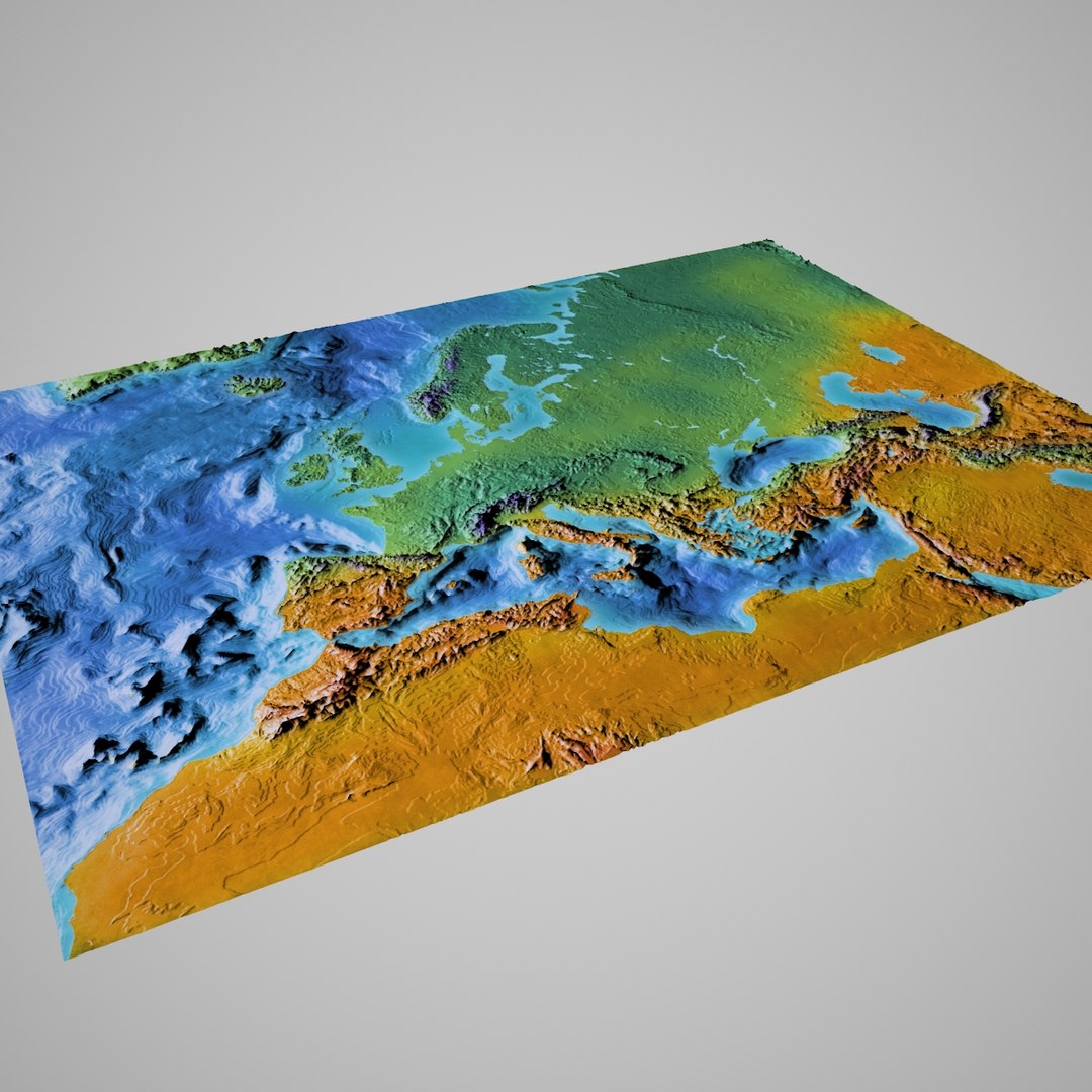 3d European Maps Model