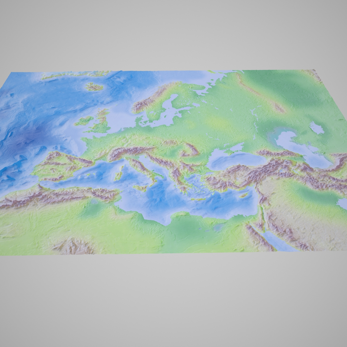 3d european maps model