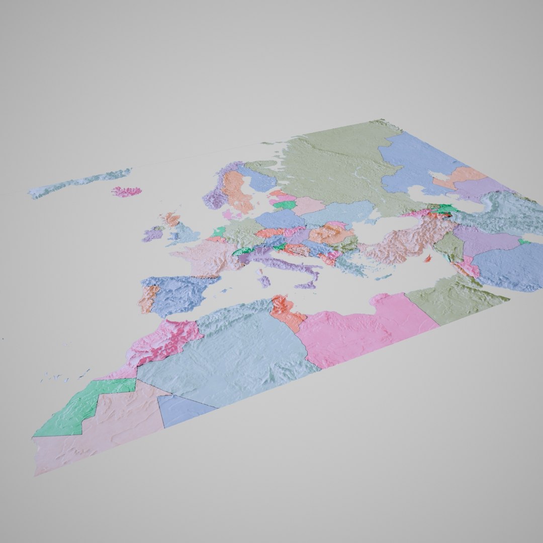 3d European Maps Model