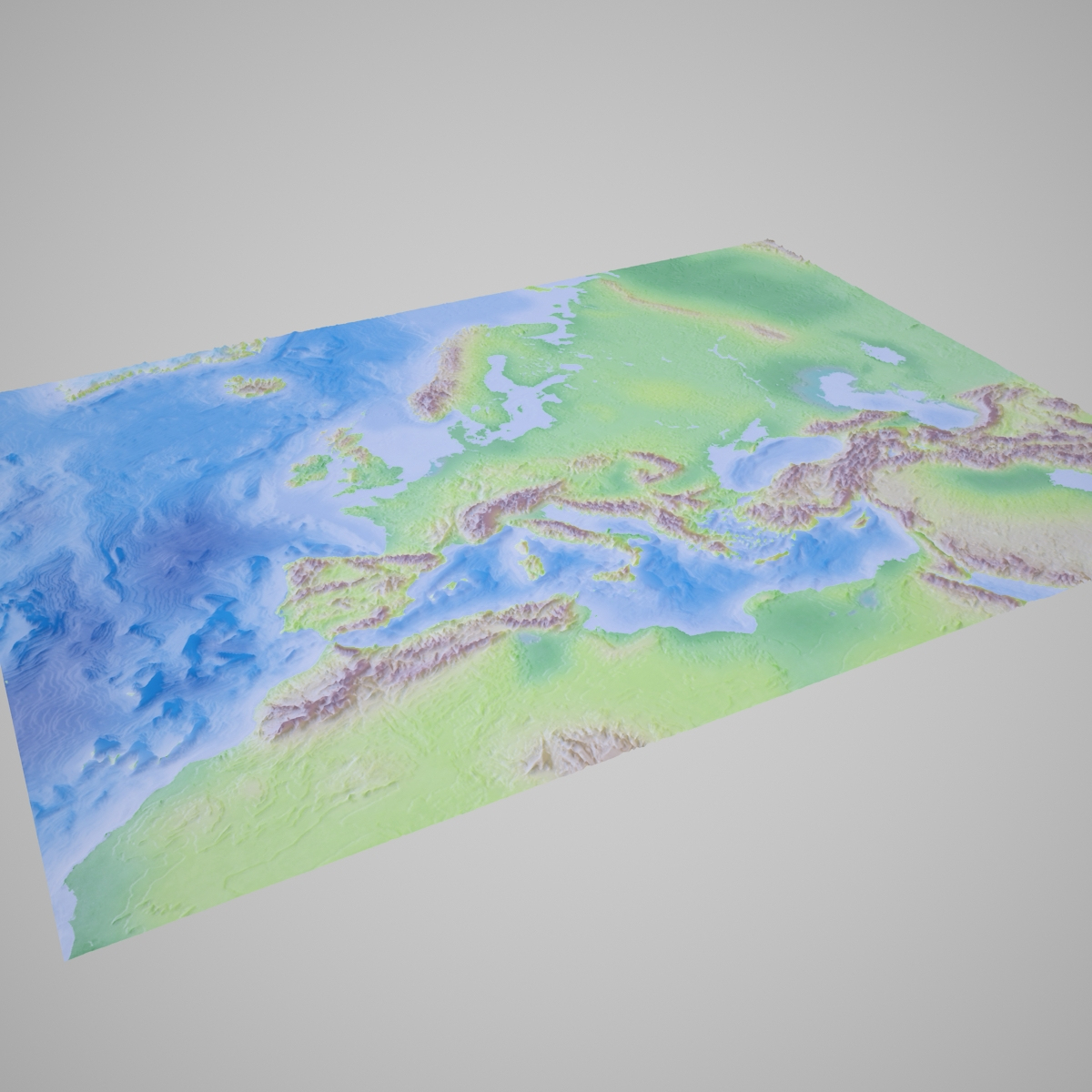 3d european maps model