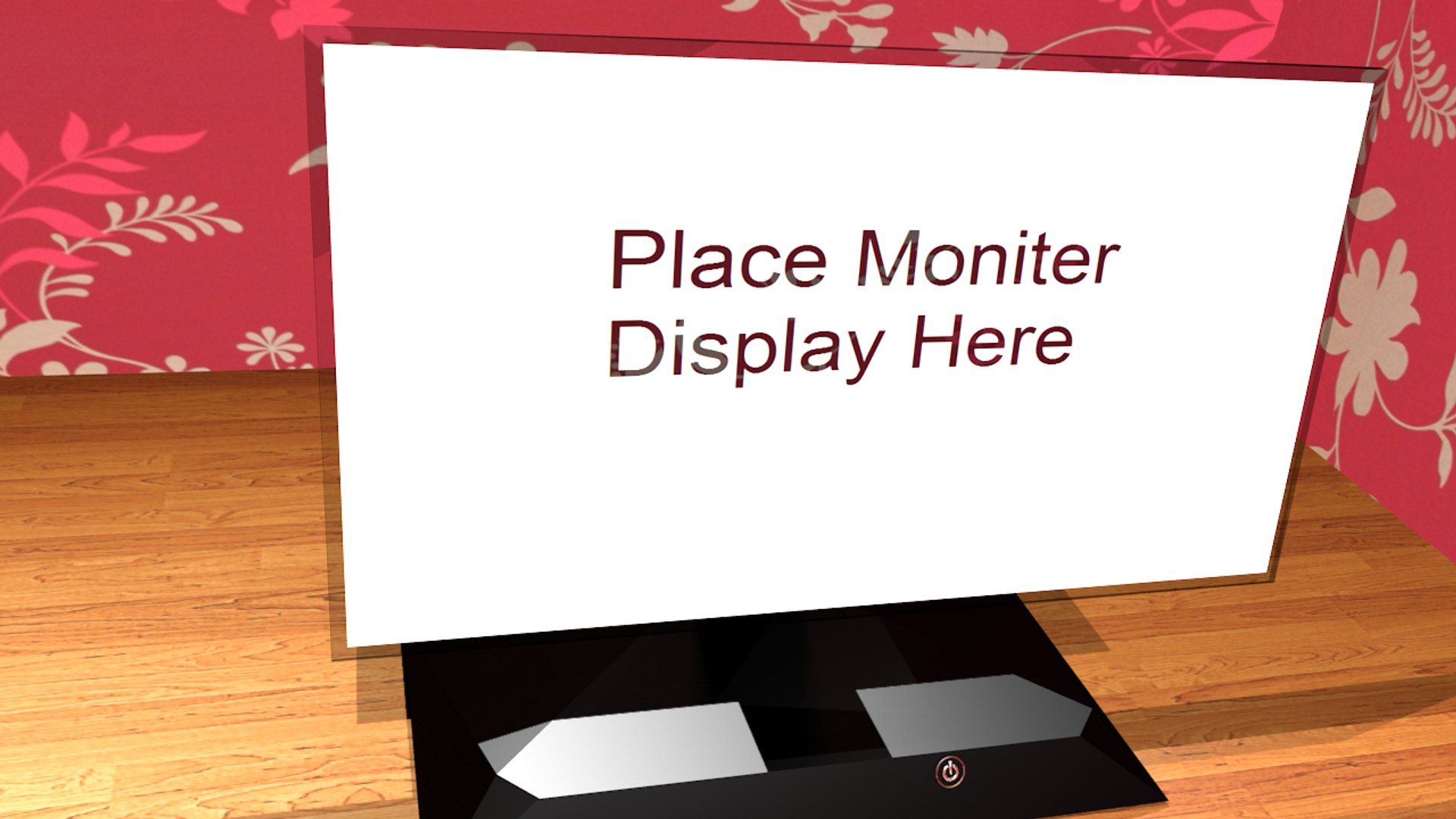 3d futuristic monitor concept