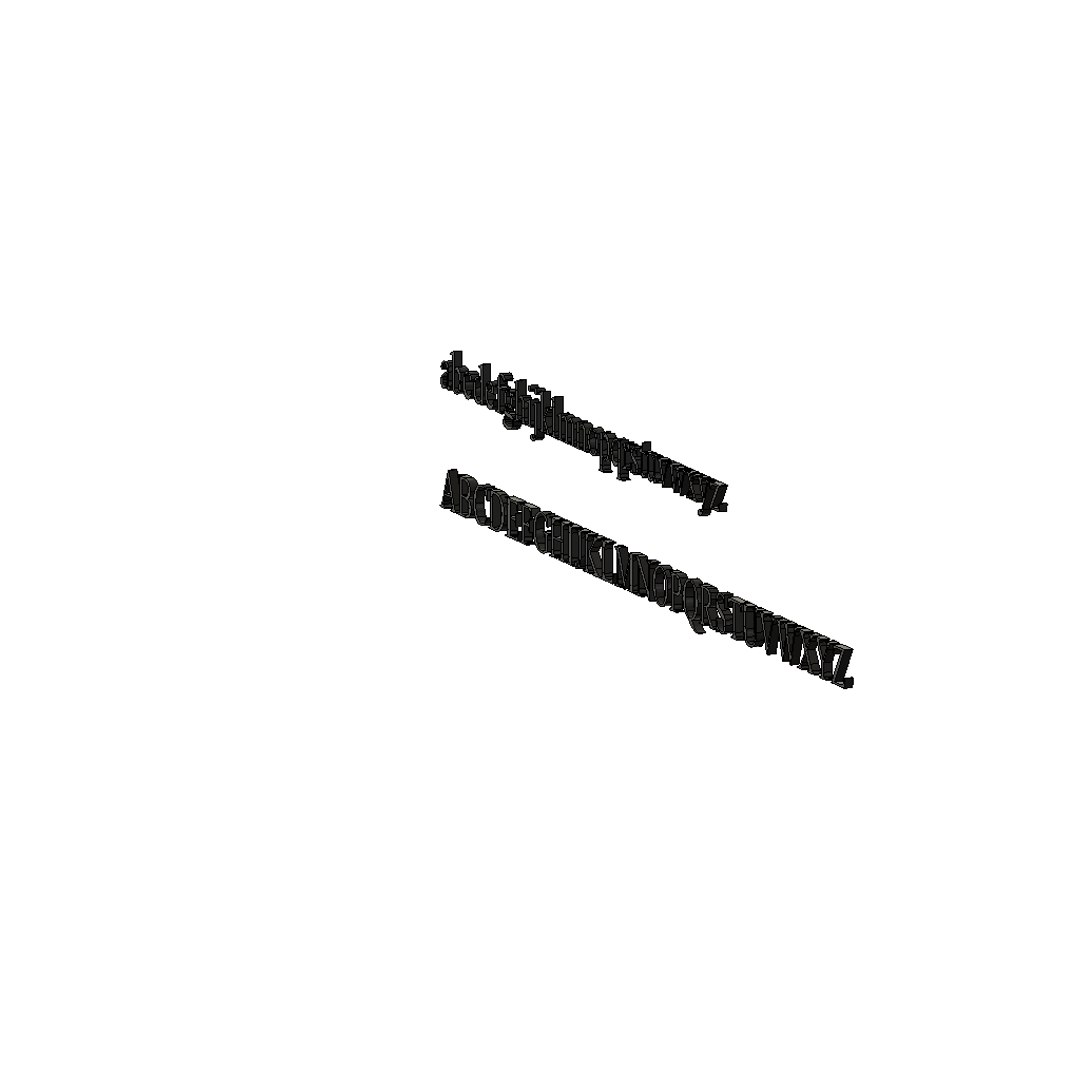 Angsana New Font 3d Model