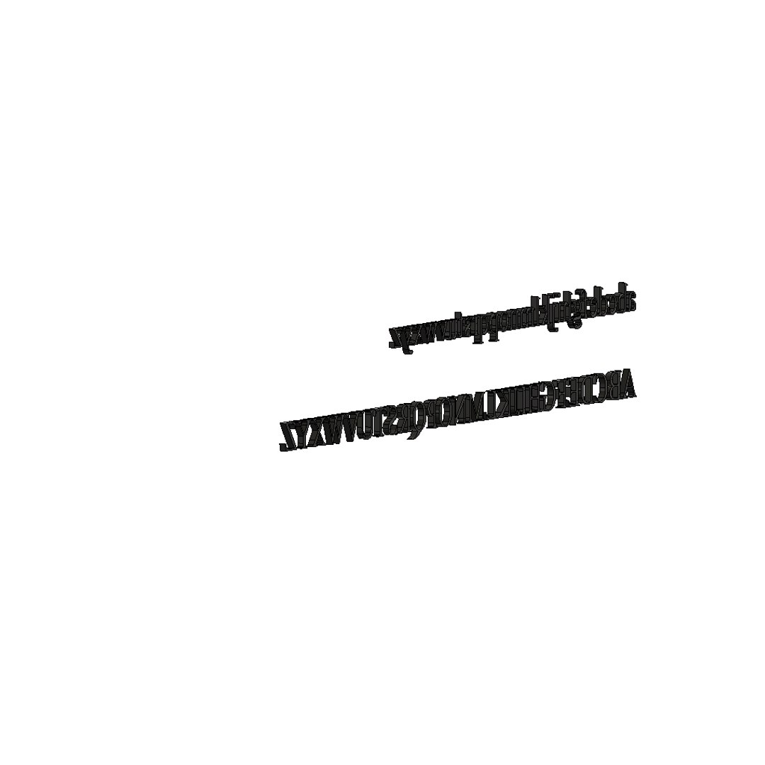 Angsana New Font 3d Model