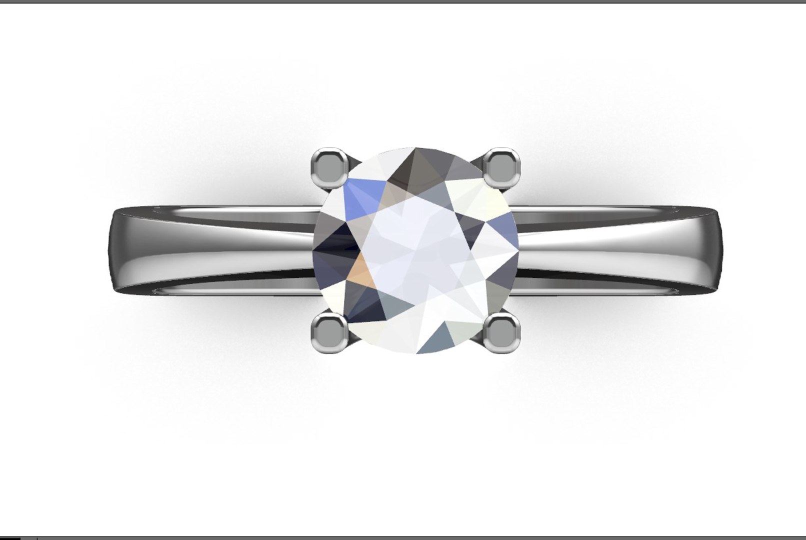 3D solitaire diamond ring cad - TurboSquid 1650445