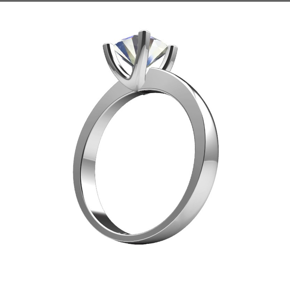 3D solitaire diamond ring cad - TurboSquid 1650445