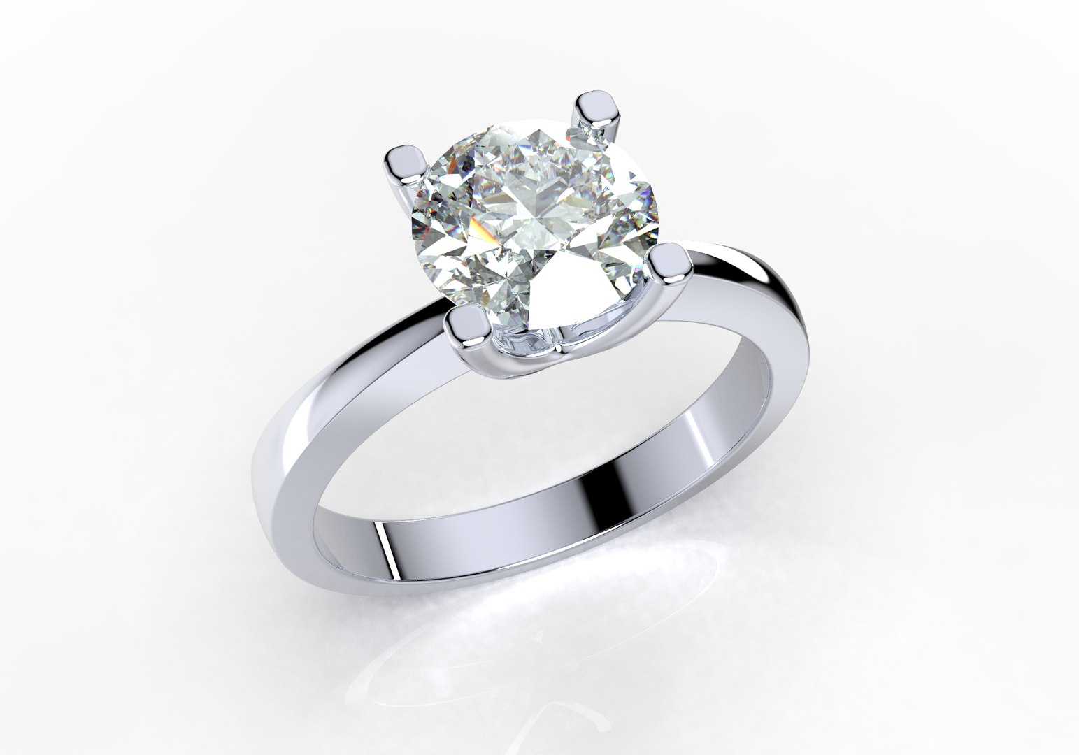 3D solitaire diamond ring cad - TurboSquid 1650445