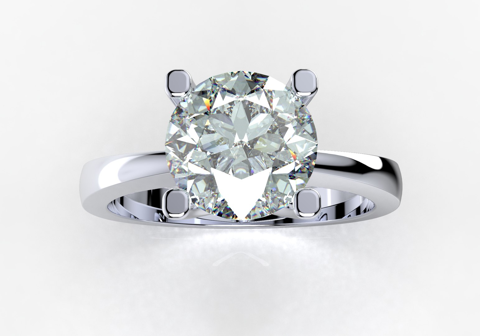 3D solitaire diamond ring cad - TurboSquid 1650445