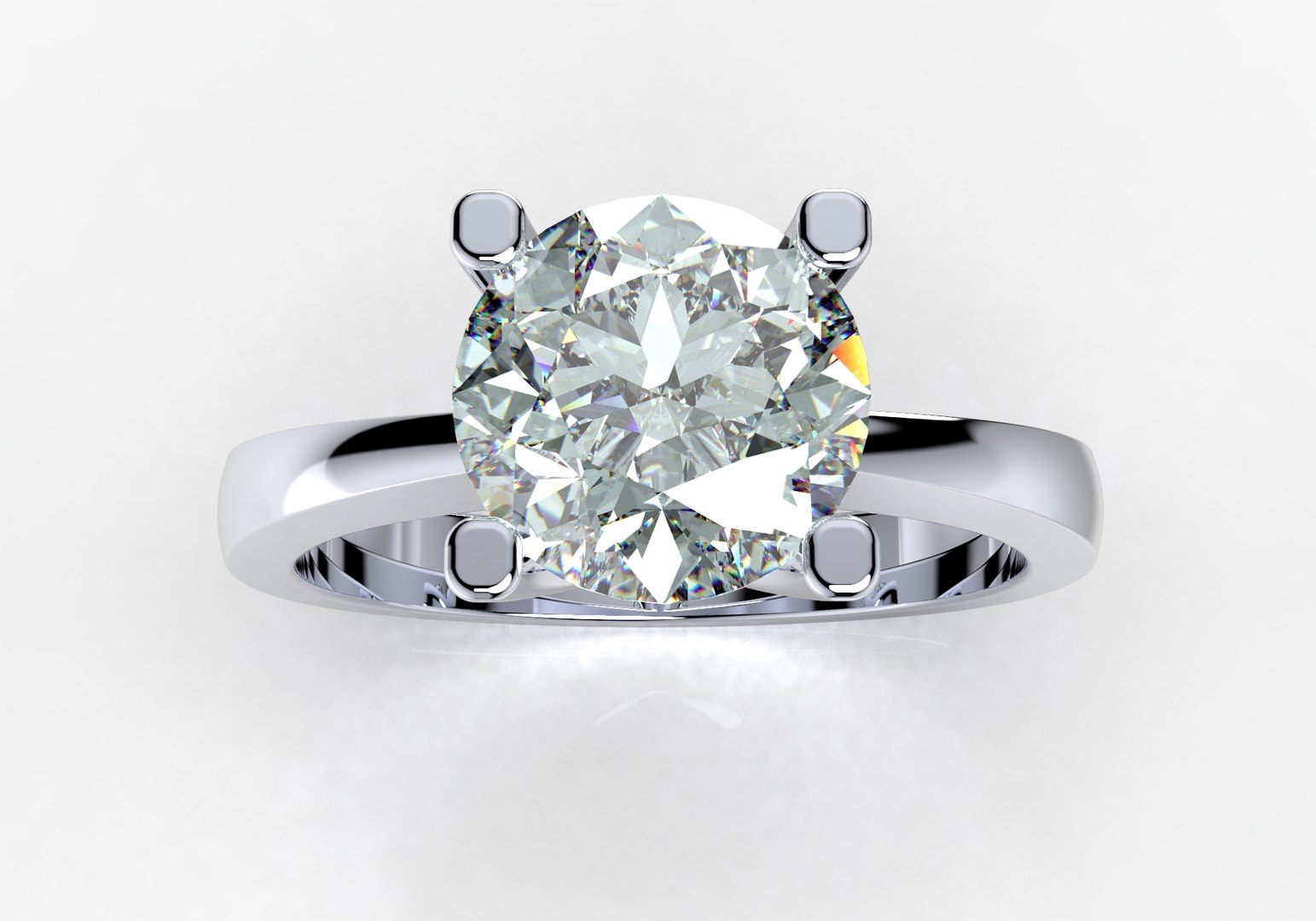 3D solitaire diamond ring cad - TurboSquid 1650445