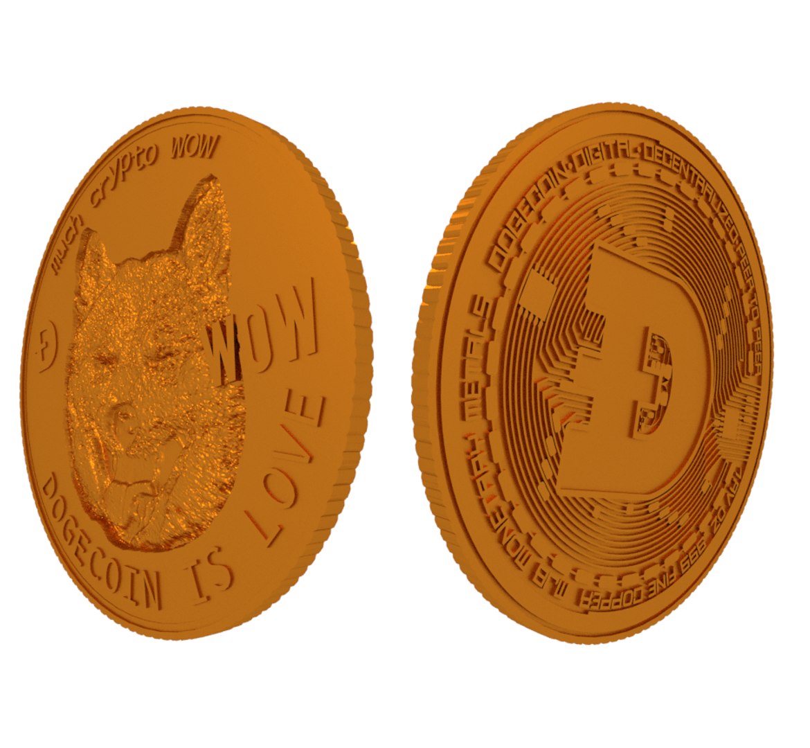 Dogecoin Coin 3D Model - TurboSquid 1700455