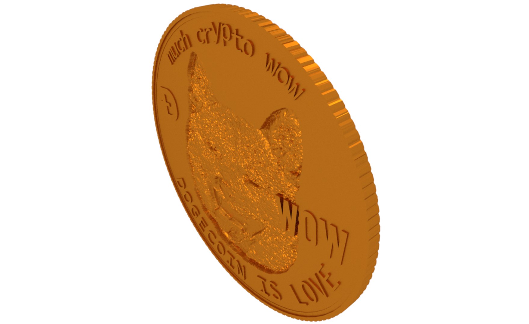 Dogecoin Coin 3D Model - TurboSquid 1700455