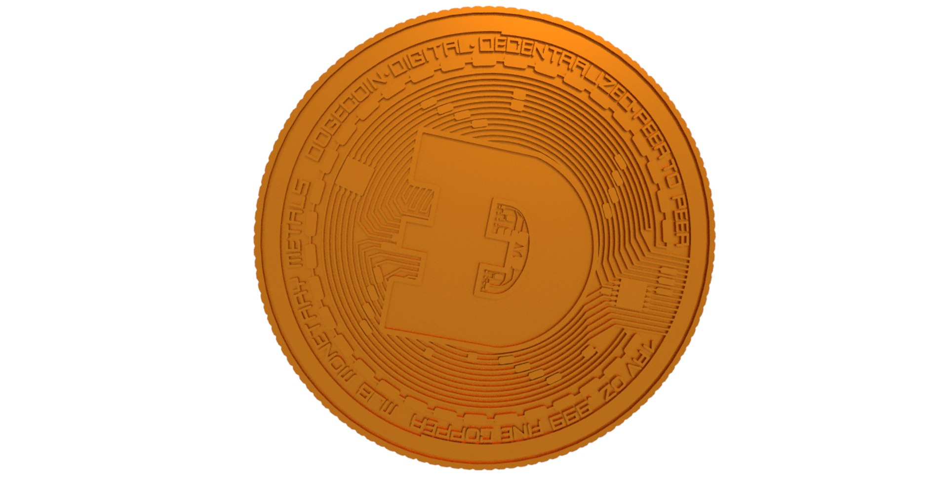 Dogecoin Coin 3D Model - TurboSquid 1700455