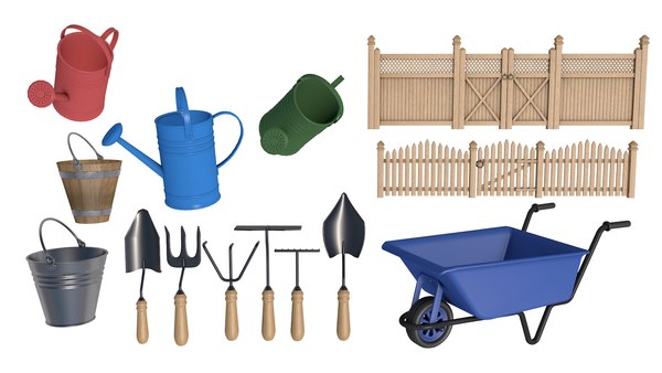3d garden tools