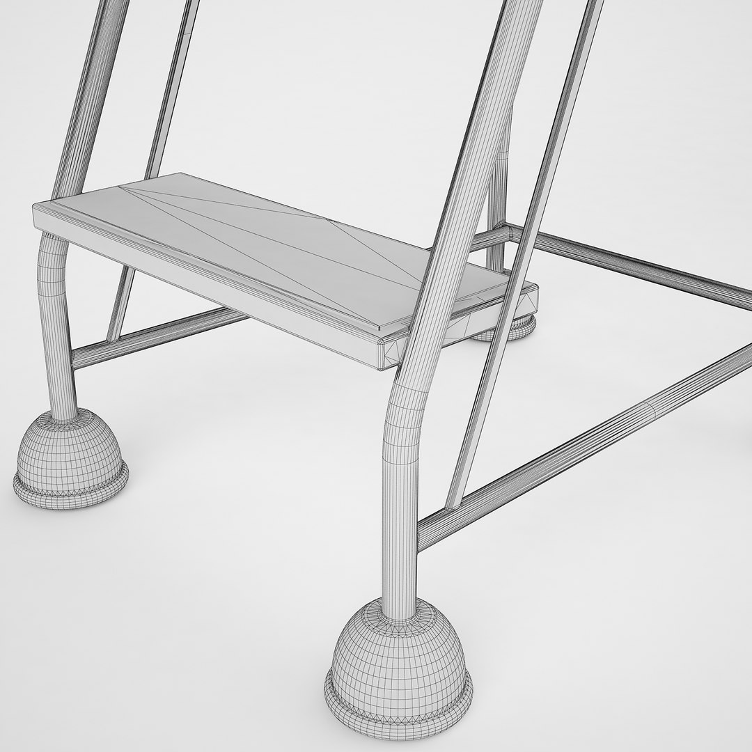 4 tread step 3d model