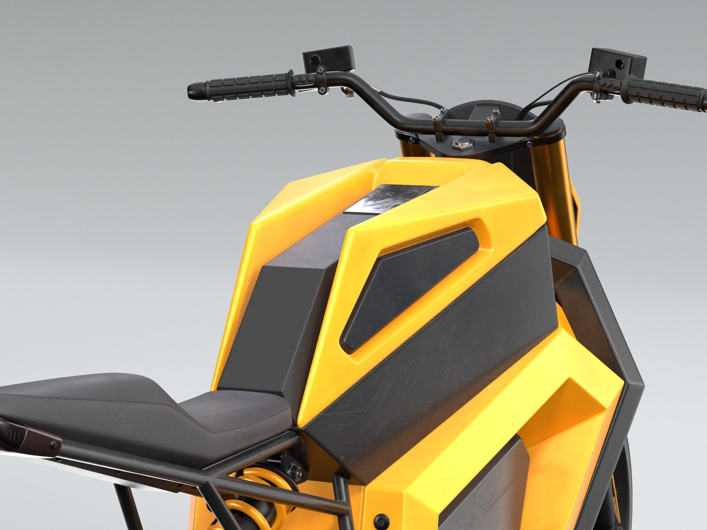 3D RMK E2 Electric Motorcycle Yellow Model - TurboSquid 2212634