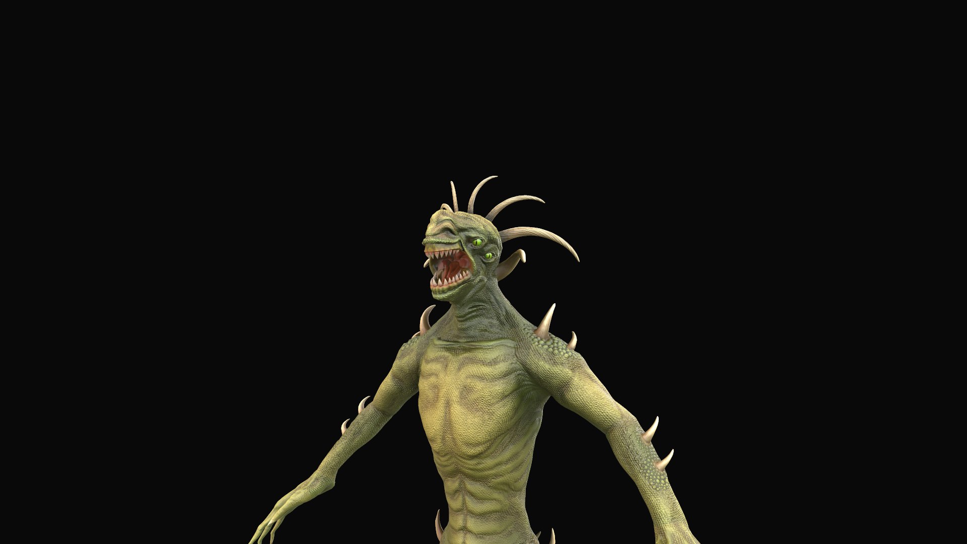 3D Horned Monster Model - TurboSquid 1846747