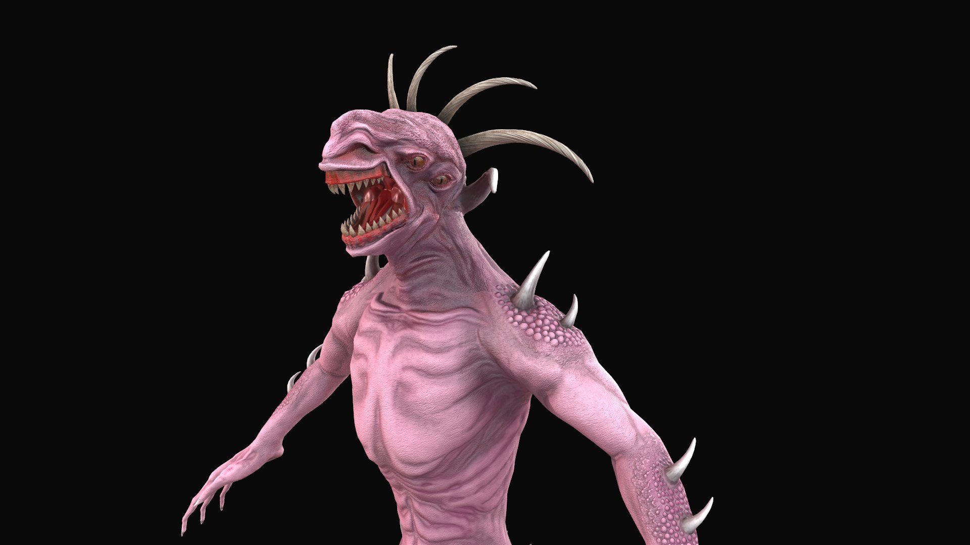 3D Horned Monster Model - TurboSquid 1846747