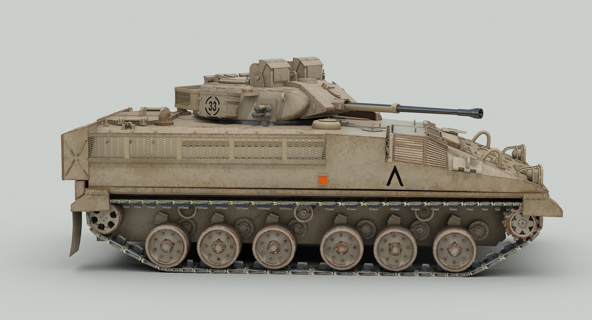 Max British Warrior Tank