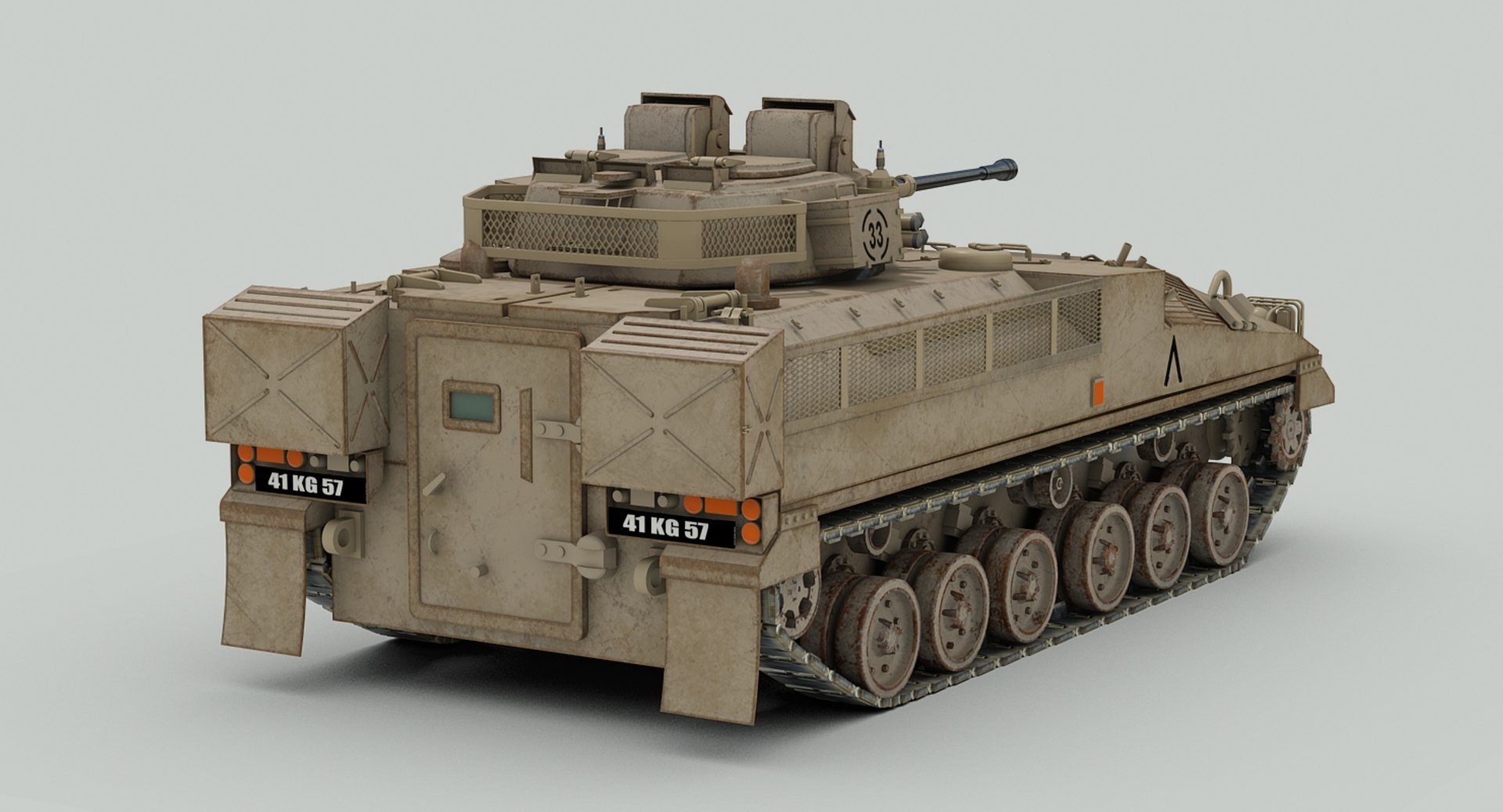 Max British Warrior Tank