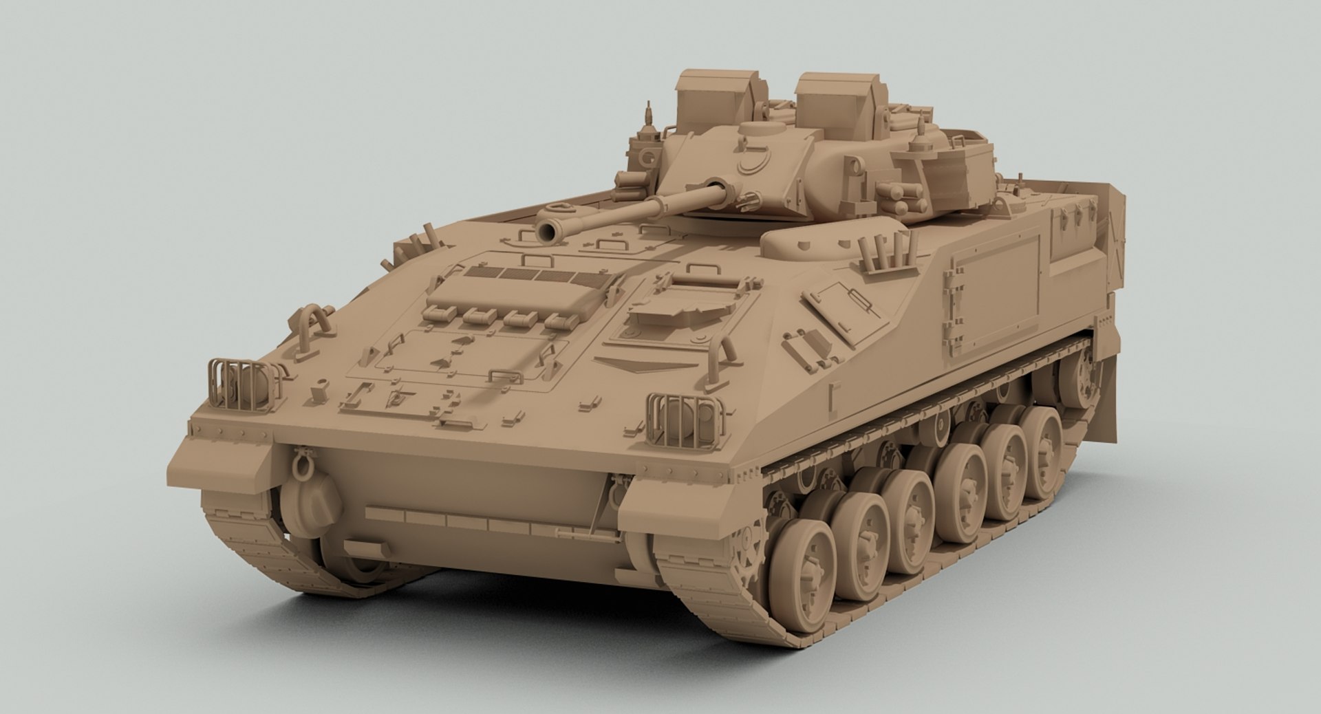 Max British Warrior Tank