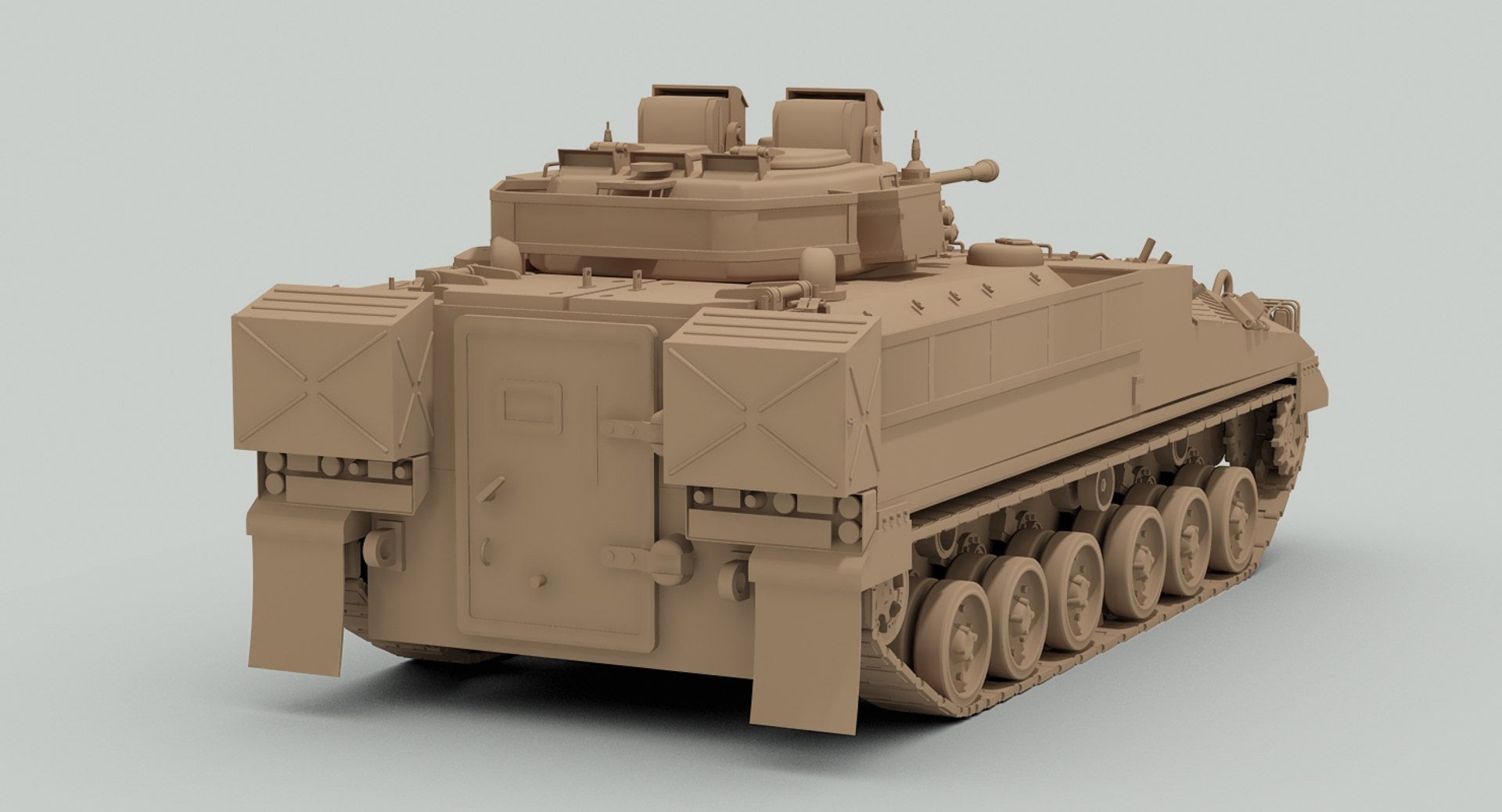 Max British Warrior Tank