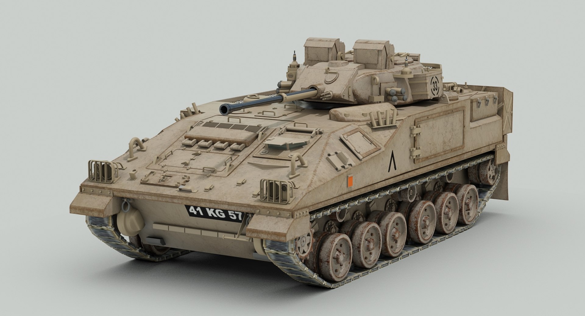 Max British Warrior Tank