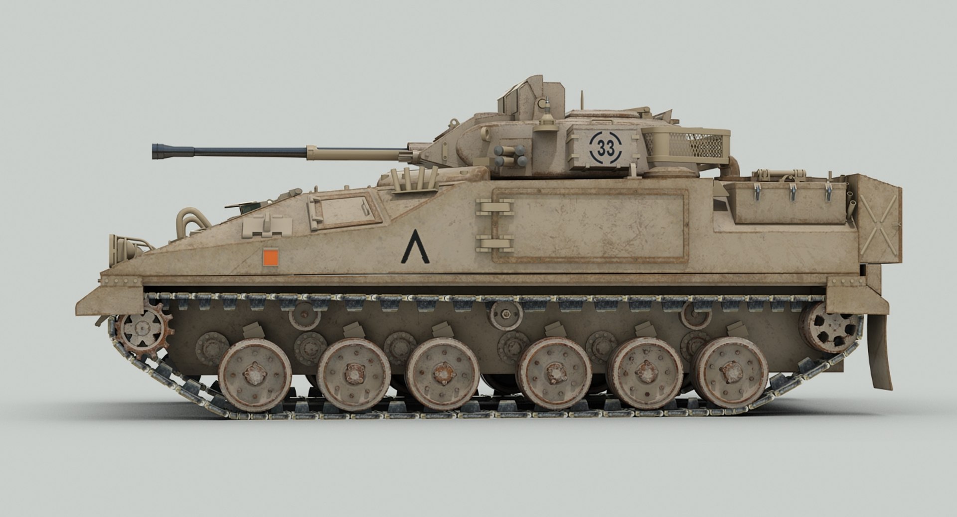 Max British Warrior Tank