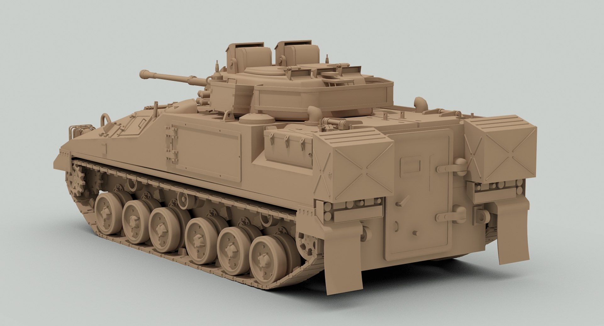 Max British Warrior Tank