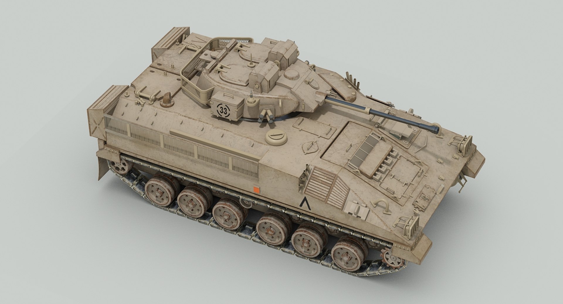 Max British Warrior Tank