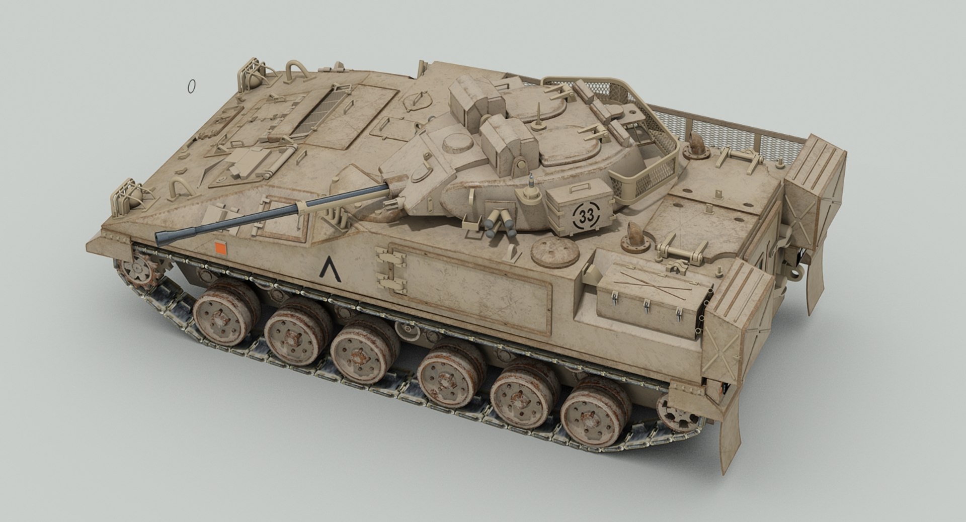 Max British Warrior Tank