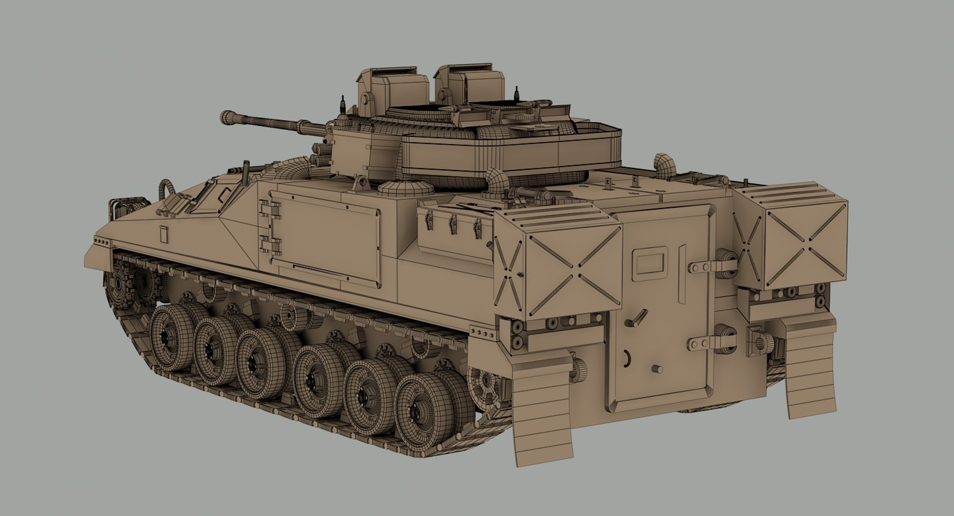 Max British Warrior Tank