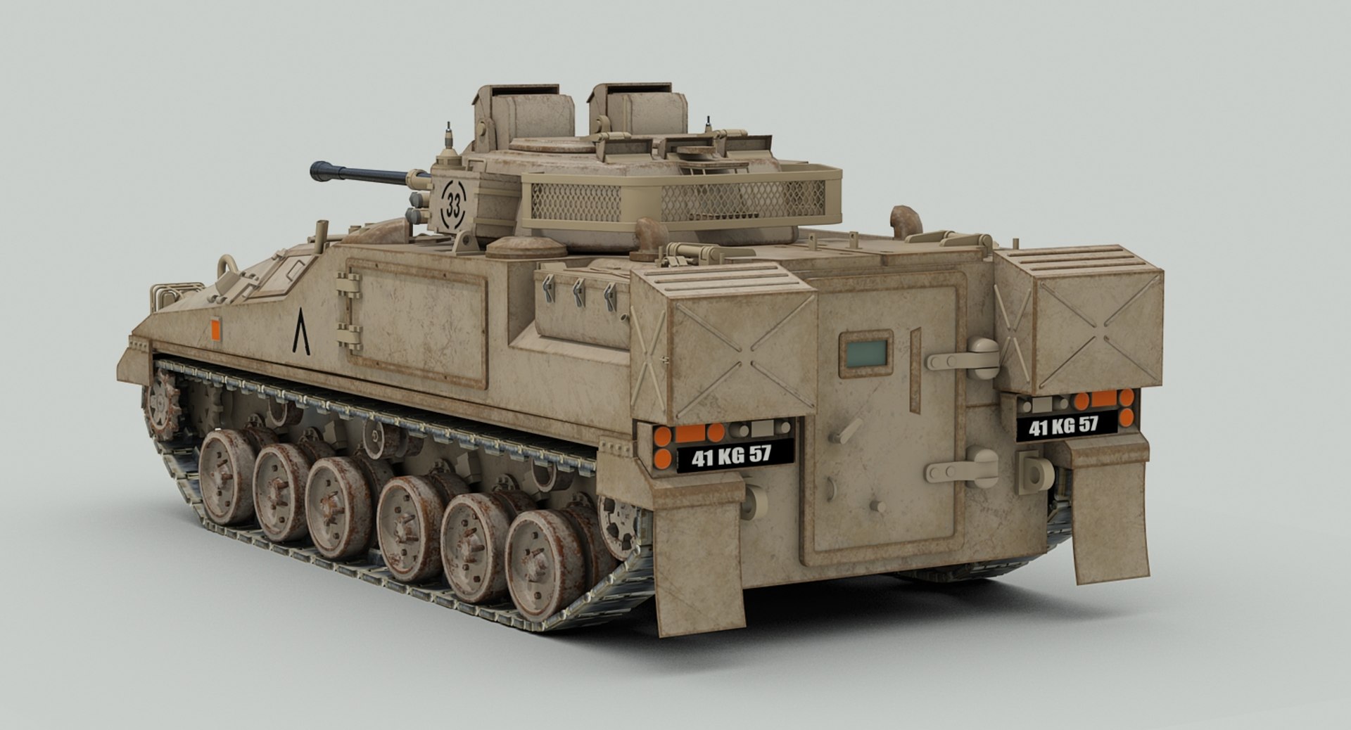 Max British Warrior Tank